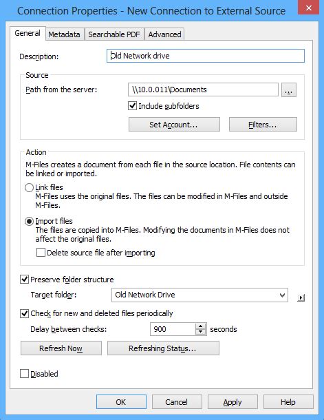 External File Sources