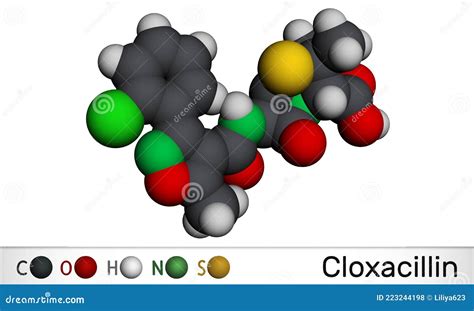 Cloxacillin Molecule It Is Antibacterial Drug Semi Synthetic Beta Lactamase Resistant