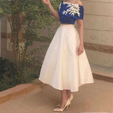 Two Piece Homecoming Dresses Off Shoulder Party Dresses Two Piece