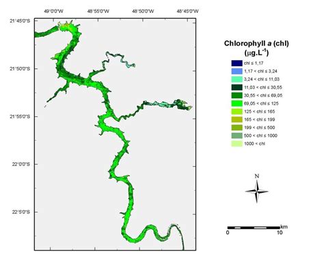 Spatial Distribution Of Chlorophyll A Concentration Classes Based On