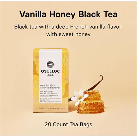 Osulloc Vanilla Honey Black Tea 20 Count 1 05 Oz Black Tea Filled