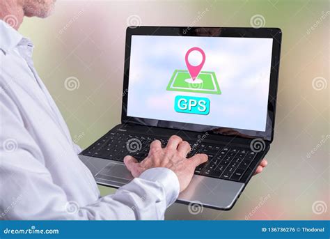 Gps Concept On A Laptop Stock Photo Image Of Navigation
