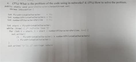 Solved C 5 What Is The Problem Of The Code Using In