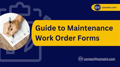 What Are Maintenance Work Order Forms A Comprehensive Guide