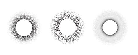 Dotted Circle Pattern Abstract Halftone Round Vector Frame With Random Gradient Gradation