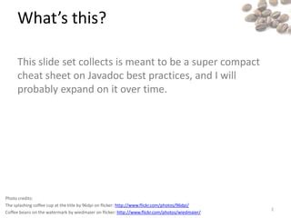 Javadoc Guidelines PDF