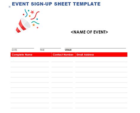 Sample Customizable Sign Up Sheet Templates EXCEL WORD Word Excel Formats