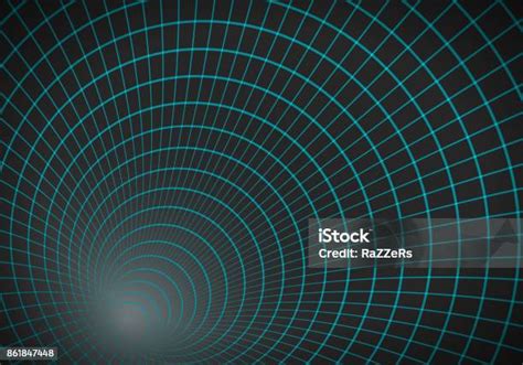 벡터 3d 터널입니다 착시와 동 트위스트 와이어 프레임 배경 3차원 형태에 대한 스톡 벡터 아트 및 기타 이미지 3차원 형태