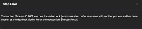 issue remove permissions from archive step error transaction process