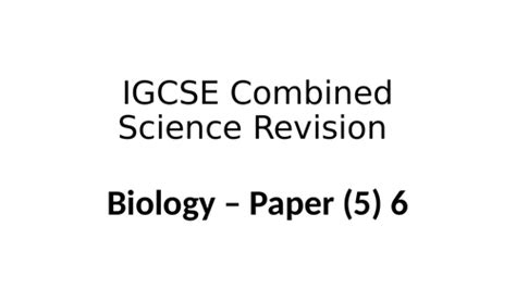Igcse Paper 5 And 6 Revision Teaching Resources