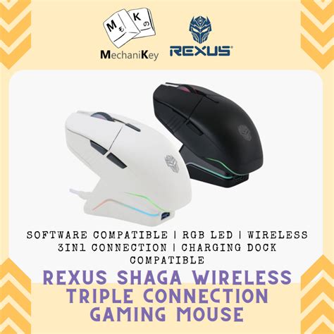 Jual Rexus Shaga Rx130 Triple Connection Gaming Mouse With Docking