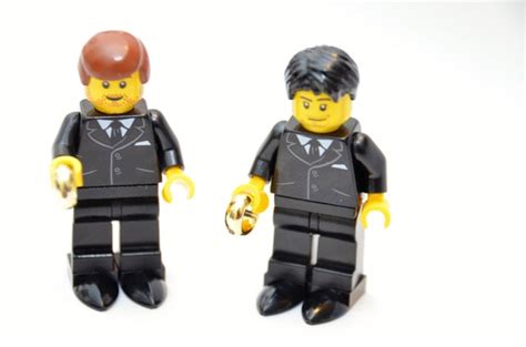 Custom Lego Minifigure Same Sex Bridal Couple Wedding Lego