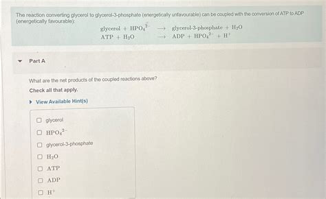 Solved The reaction converting glycerol to | Chegg.com