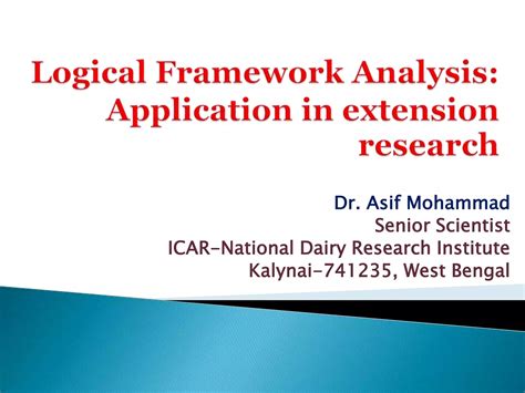 Logical Framework Analysispptx Logical Framework Analysispptx