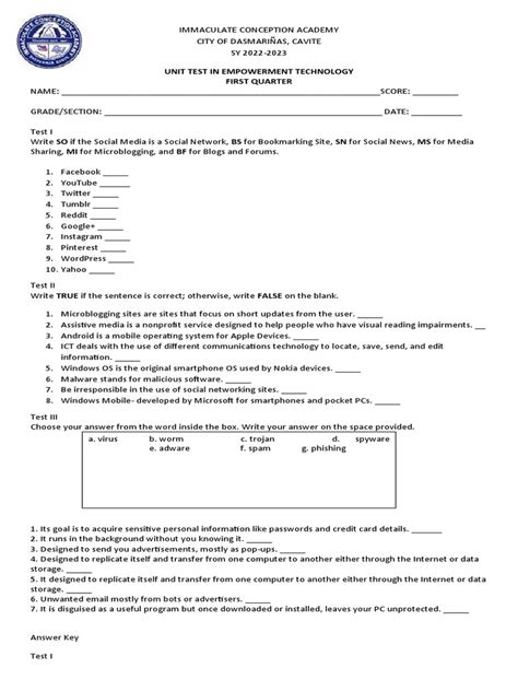 unit test 1 g11 q1 pdf malware microsoft windows