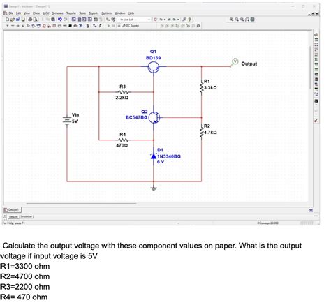 Solved Calculate The Output Voltage With These Component Chegg Com