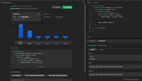 Dart Programming Problemsolving 100percentruntime Leetcode