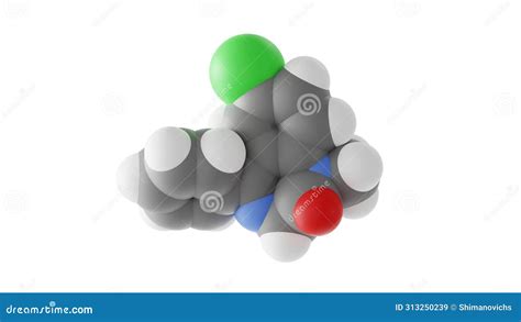Diazepam Molecule Valium Molecular Structure Isolated 3d Model Van
