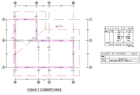 Column Plan And Section Plan Autocad File Cadbull