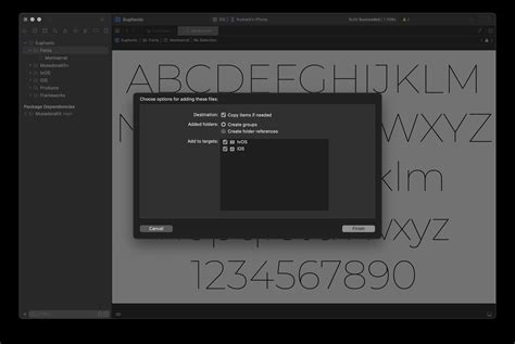 Exploring Xcode Adding Custom Fonts With Code Snippets