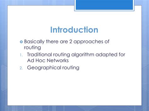 Geographical Routing Presentation Pptx