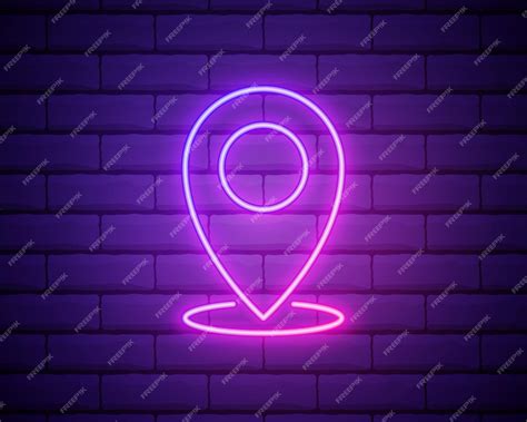 Premium Vector Pin Neon Style Icon Simple Thin Line Outline Vector Of Web Icons For Ui And Ux