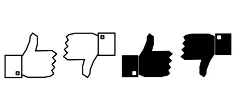 Like Dislike Icon Set Thumb Up Thumb Down Icon Isolated On White Background Vector Art