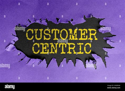 Text Showing Inspiration Customer Centric Concept Meaning Process Of Looking After Customers To