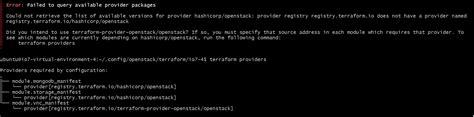 Terraform Providers Error Rterraform