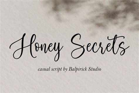 Honey Secrets Font Balpirick Fontspace