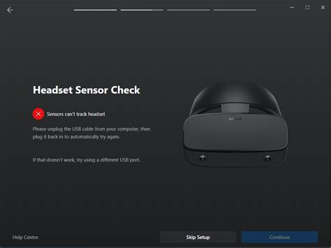 Rift S Headset Sensor Check Error Roculus