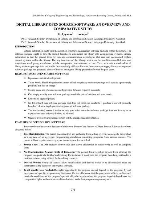 Pdf Digital Library Open Source Software An Overview And Comparative
