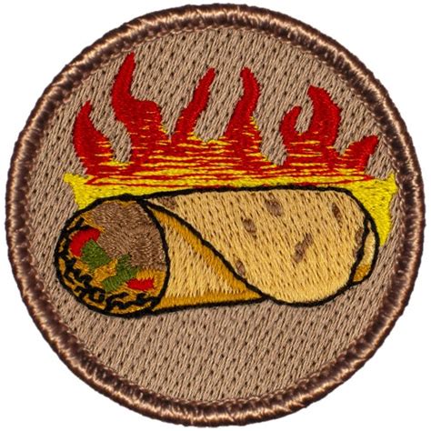 Atomic Taco Patch 2 Inch Diameter Embroidered Patch Etsy