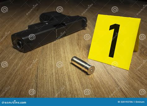 Crime Scene Investigation 357 Magnum Bullet Casing As A Piece Of