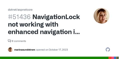 NavigationLock Not Working With Enhanced Navigation In An Interactive Server Page Component