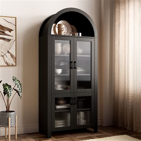 Winston Porter Arched Display Cabinet And Reviews Wayfair