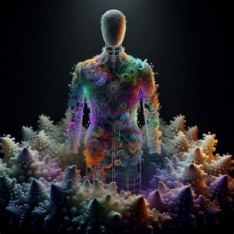 Quantum Entanglement Mannequin In Fractal Mist Macrophotography Ai Art Generator Easy Peasy Ai