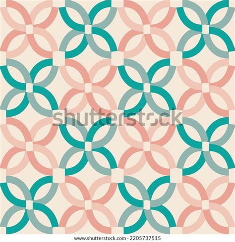 Cute Arabesque Pattern Interlocking Lines Flower Stock Vector Royalty Free 2205737515
