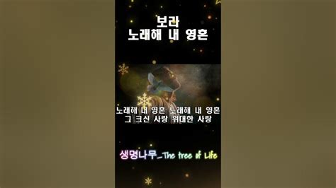 보라 노래해 내 영혼 Youtube
