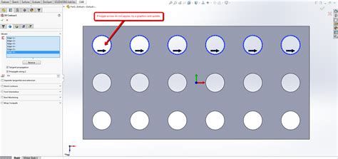 selection arrows in 2d contour operation are not appearing in hsmworks