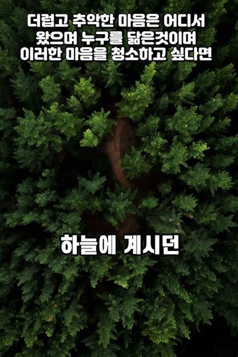 더럽고 추악한 마음은 어디서 왔으며 누구를 닮은것이며 이러한 마음을 청소하고 싶다면 Youtube