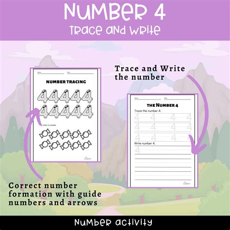 Number Writing And Tracing Activity Trace Count And Color Number No Prep Classful