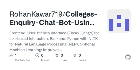 github rohankawar719 colleges enquiry chat bot using full stack