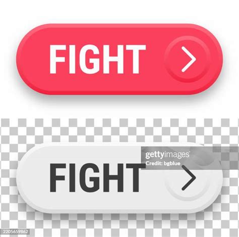 fight 3d click web buttons on blank background high res vector graphic