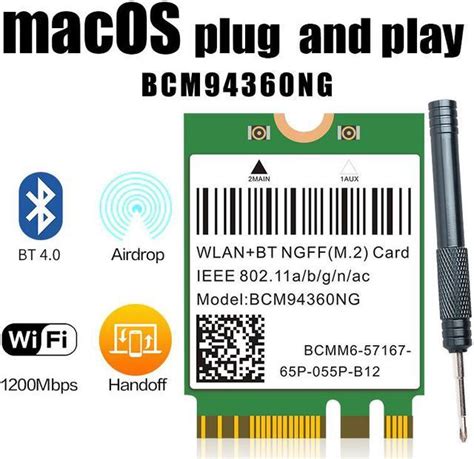 1200mbps Bcm94360ng Wifi Cartão Macos Hackintosh Bluetooth 43 Off