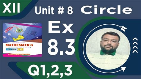 12th Math Exercise 83 Unit 8 Ex 83 Chapter 8 Circle Class 12 Math