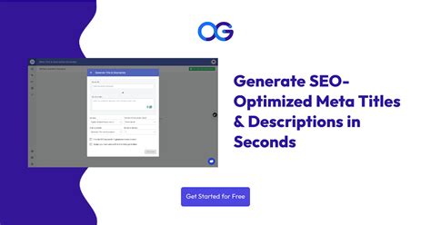 meta data generator instantly create seo optimized titles and descriptions