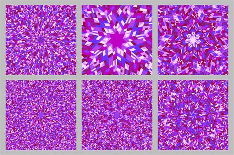 Geometrical Dynamic Circular Tile Pattern Background Design Set Stock Illustration Download