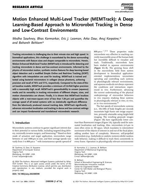 PDF Motion Enhanced MultiLevel Tracker MEMTrack A Deep LearningBased Approach To