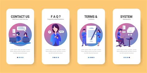 Mobile App Screen Flat Template Set 1752193 Vector Art At Vecteezy